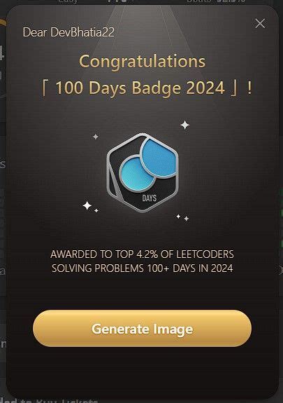 Dev Bhatia On Linkedin Leetcode 100daysofcode Achievementunlocked