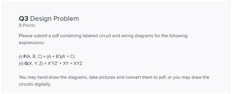 Solved Q Design Problem Points Please Submit A Pdf Chegg Com