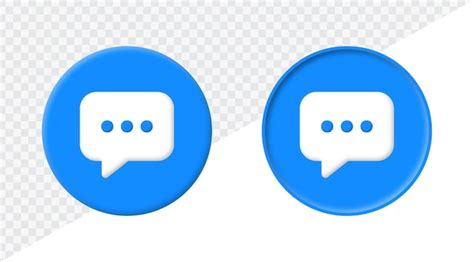 Premium Vector Comment Icon In Circle Button 3d Chat Message Speech Bubble Symbol Web Buttons