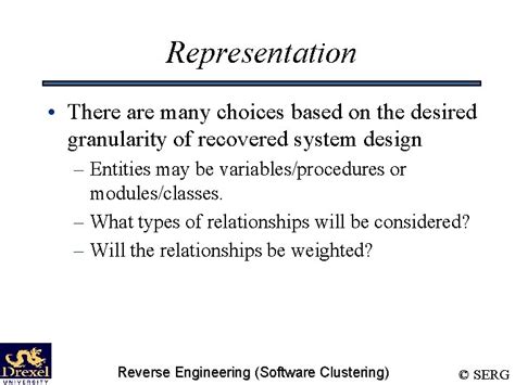 Clustering Software Systems To Identify Subsystem Structures Reverse