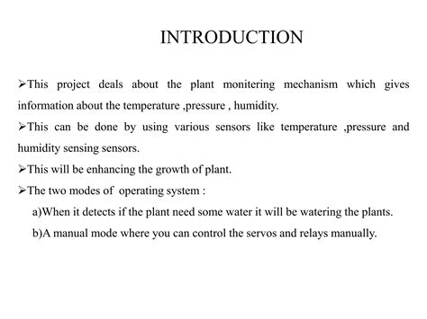 Plant Monitoring System PPTX
