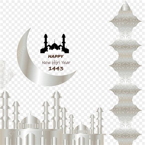 추상 이슬람 신년 축제 빛나는 모스크와 달 Muharram 디자인 카드 년 무바라크 Png 일러스트 및 벡터 에 대한 무료 다운로드 Pngtree