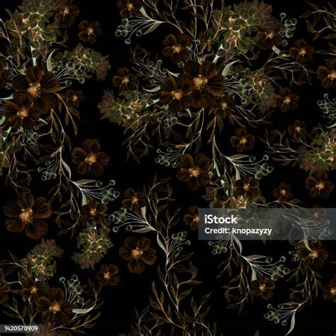 가을 야생화 열매 및 잎이있는 수채화 이음새가 없는 패턴 가을에 대한 스톡 벡터 아트 및 기타 이미지 가을 국화 기혼 Istock