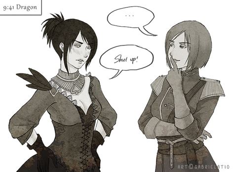 Mogumachis Art Blog ‿ Actual Party Banter Of Morrigan And Leliana