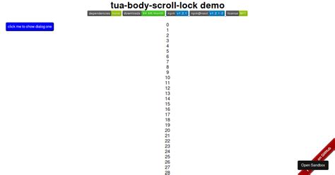 Tua Body Scroll Lock Demo Codesandbox
