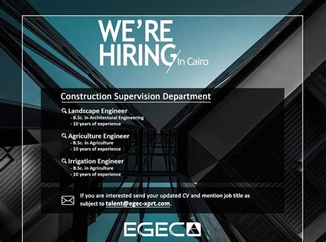 Ahmed Saber On Linkedin Egec Is Hiring The Following Position In Cairo If You Are Interested Send