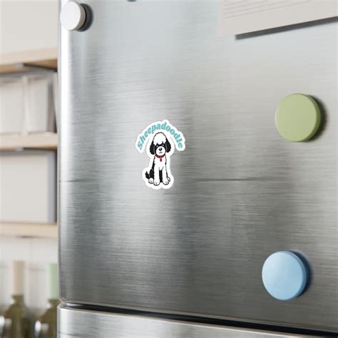 Adorable Sheepadoodle Kiss Cut Vinyl Decals Perfect For Dog Lovers