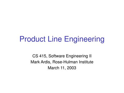 Ppt Product Line Engineering Powerpoint Presentation Free Download