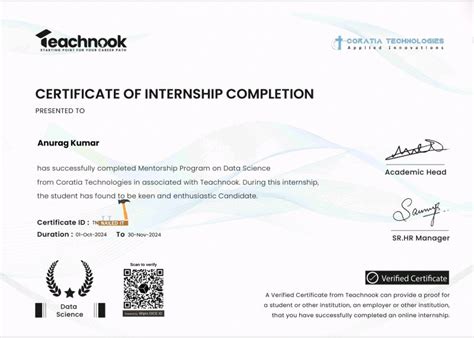 I Finally Finished My Internship Programme On Data Science With Anurag Kumar