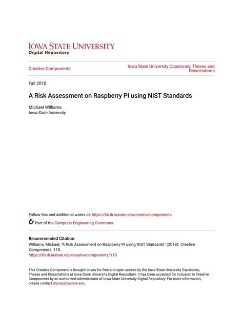 pdf a risk assessment on raspberry pi using nist standards dokumen tips