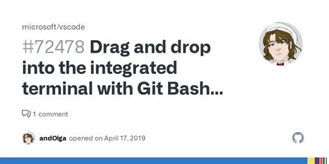 Drag And Drop Into The Integrated Terminal With Git Bash As The Shell Produces Strange Output
