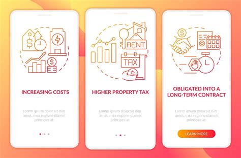 Disadvantages Of Ppa Red Gradient Onboarding Mobile App Screen Deal Walkthrough 3 Steps Graphic