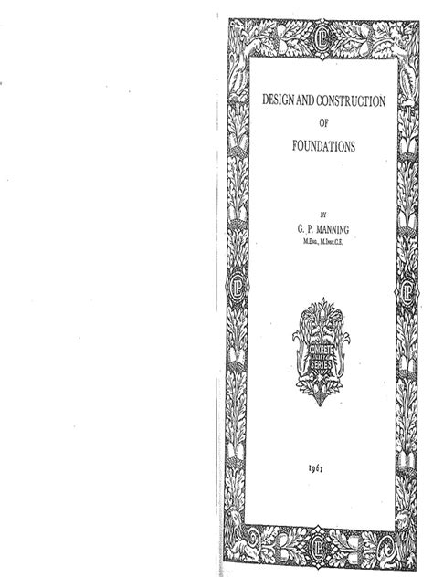 Design And Construction Of Foundations By Gp Manning Pdf