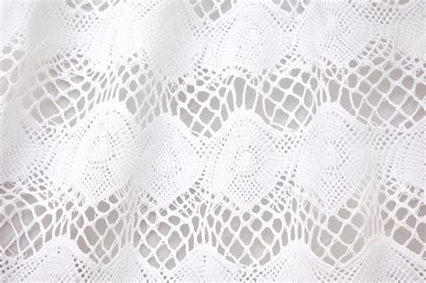 Premium Photo White Eyelet Lace Fabric Texture