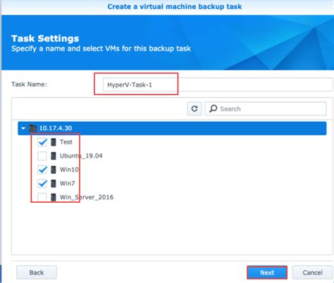 how to efficiently backup hyper v to synology