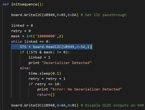 ds90ub949 q1 ds90ub949 q1 reference init code 0x5a issue interface