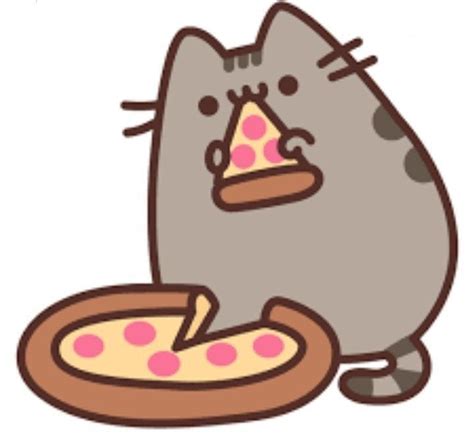 Pusheen Cat With Pizza Slice Pusheen Cat Stickers Gato Pusheen