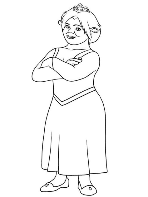 Princess Fiona From Shrek Coloring Page Princess Fion