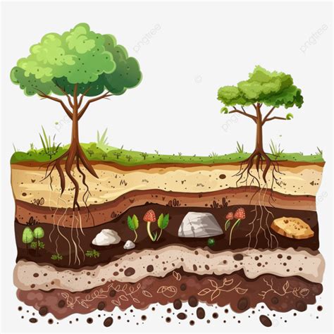 Soil Ground Land Infographic Cartoon Style Cartoon Clipart Soil