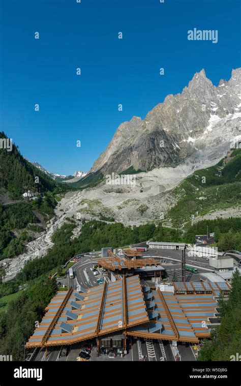 Main Entrance Of Monte Bianco Tunnel From Italian Side The Mont Blanc