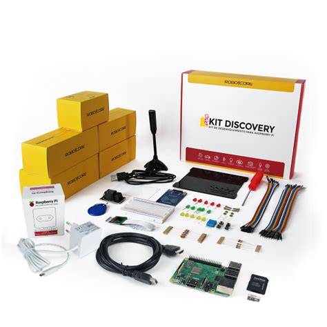 Kit Discovery Com Raspberry Pi 3 Acessórios Kit Raspberry Pi Robocore