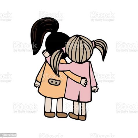 귀여운 벡터 우정 클립 아트 여자와 손으로 그린 낙서 그림 1위에 대한 스톡 벡터 아트 및 기타 이미지 1위 가공의 인물 공휴일 Istock