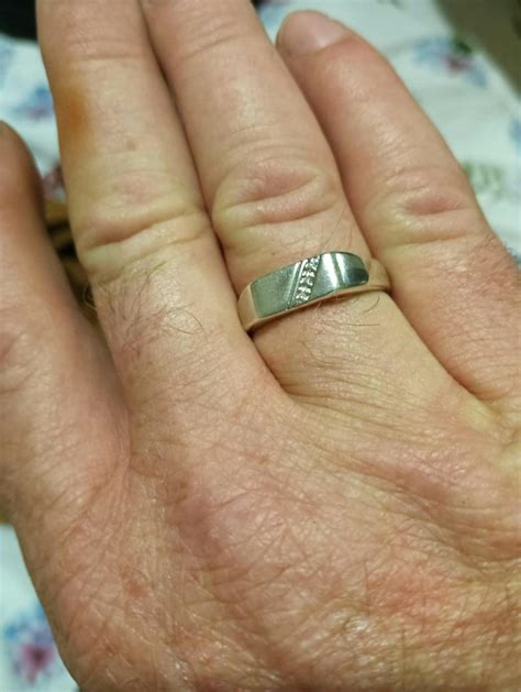 Sterling Silver X3 Diamond Set Gents Ring Shiels Jewellers