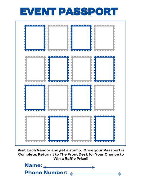 85 X 11 Printabledigital Event Passport Template Edit In Adobe
