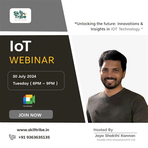 Skill Tribe On Linkedin Iot Webinar Skilltribe Learning Techtrends Iotinsights