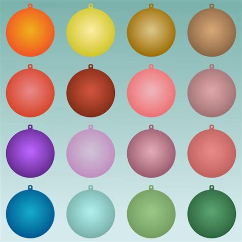 Weihnachtskugel Set Premium Vektor