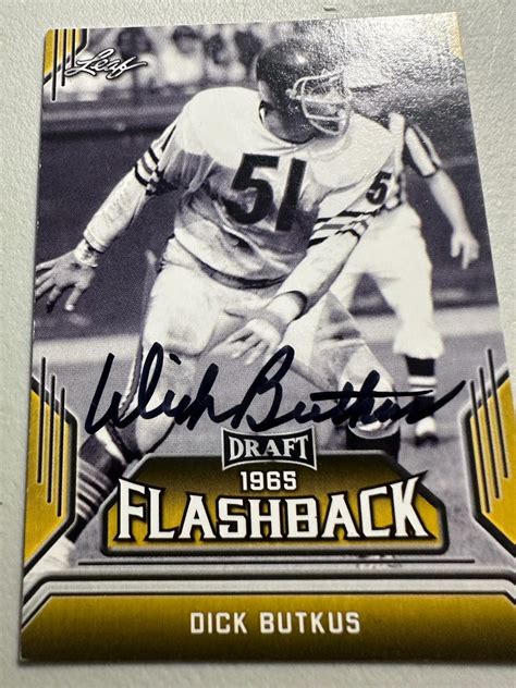 Dick Butkus Autograph Card Etsy