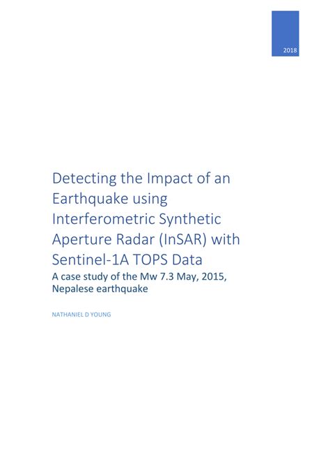 Pdf Detecting The Impact Of An Earthquake Using Interferometric Synthetic Aperture Radar