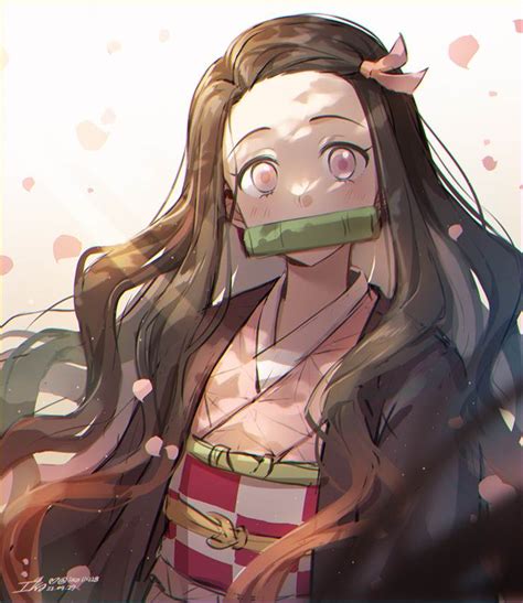 女孩子young Girl鬼灭之刃灶门祢豆子祢豆子demon Slayer Kimetsu No Yaiba 1000 Bookmarks Ikaillustration