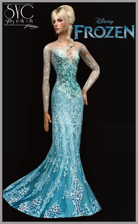 Frozen Elsa Sims 4 Dresses Sims Costume Elsa Dress