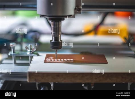 Machine With Numerical Control Cnc Carries Out Milling Of Printed