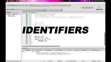 Variables Identifiers And Constants In C Youtube