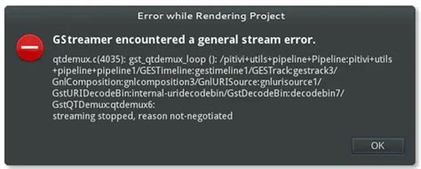 An Error Occurred While Doing A Project Using Gstreamer