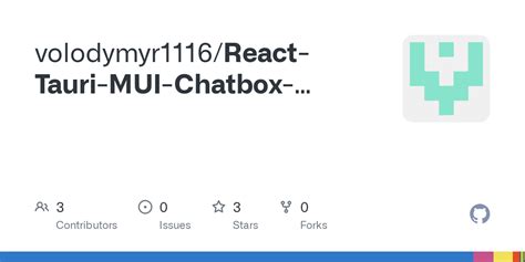 GitHub Volodymyr1116 React Tauri MUI Chatbox OpenAI