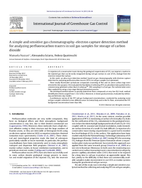 Pdf A Simple And Sensitive Gas Chromatography Electron Capture Detection Method For Analyzing