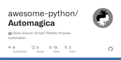 Github Awesome Pythonautomagica 🤖 Open Source Smart Robotic