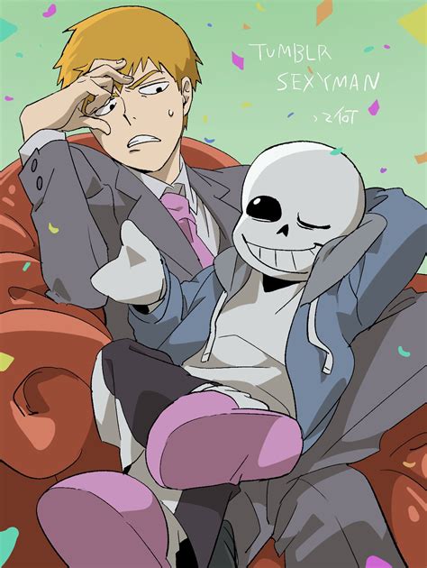 Sans And Reigen Arataka Undertale And 1 More Drawn By Wakana
