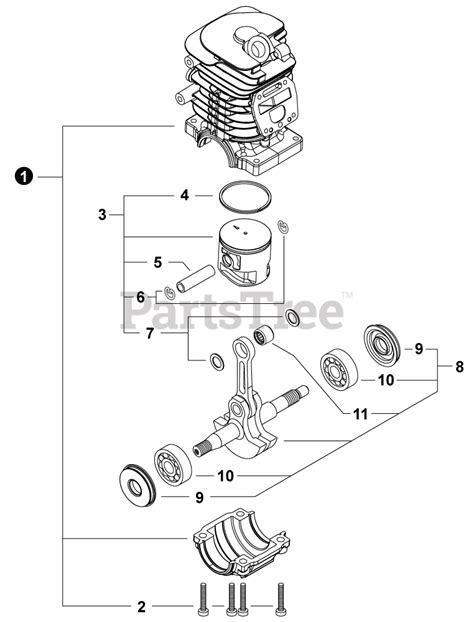 Echo Cs 3510 Echo Chainsaw Sn C82015001001 C82015999999 Engine Parts Lookup With Diagrams