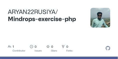 Github Aryan22rusiyamindrops Exercise Php