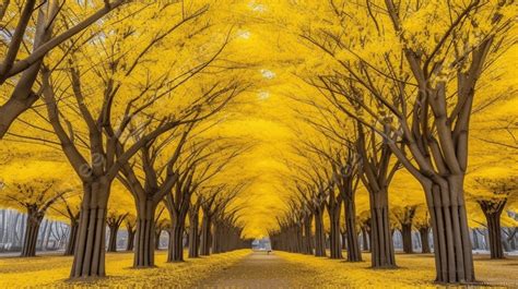 나무 잎의 노란색 경로 노랗게 물든 활짝 핀 은행나무 고화질 사진 사진 배경 일러스트 및 사진 무료 다운로드 Pngtree