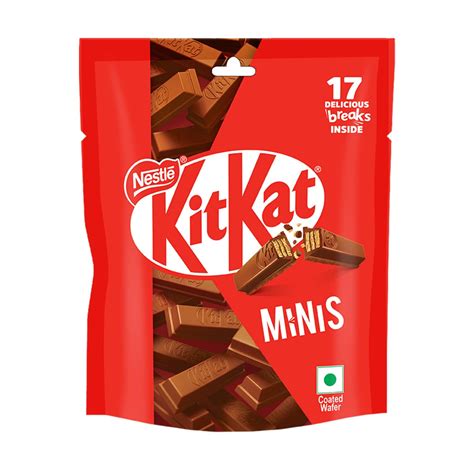 Kit Kat Minis Chocolate Coated Wafer Bar Share Bag Miniature Pouch