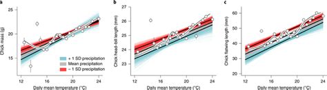 Wild Tree Swallow Chick Measurements In Relation To Daily Average