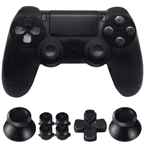 Metal Buttons For DualShock 4 Aluminum Metal Thumbsticks Analog Grip Bullet Buttons For PS4