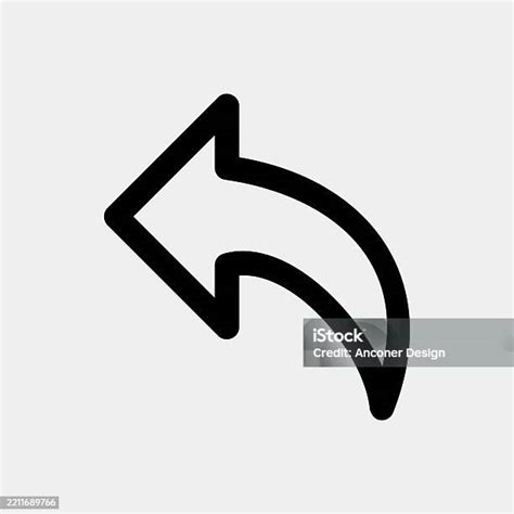 선 스타일의 화살표 아이콘 벡터 일러스트 레이 션을 실행 취소하십시오 그래픽 사용자 인터페이스에 대한 스톡 벡터 아트 및 기타 이미지 그래픽 사용자 인터페이스 등