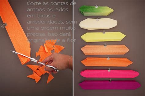 Diy Flor De Papel Crepom Snc