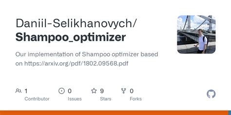 Github Daniil Selikhanovychshampoooptimizer Our Implementation Of Shampoo Optimizer Based